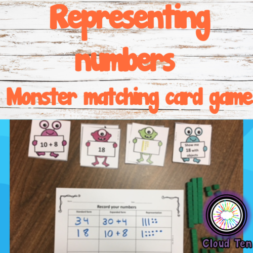 Representing numbers - Monster Matching Card Game | Made By Teachers