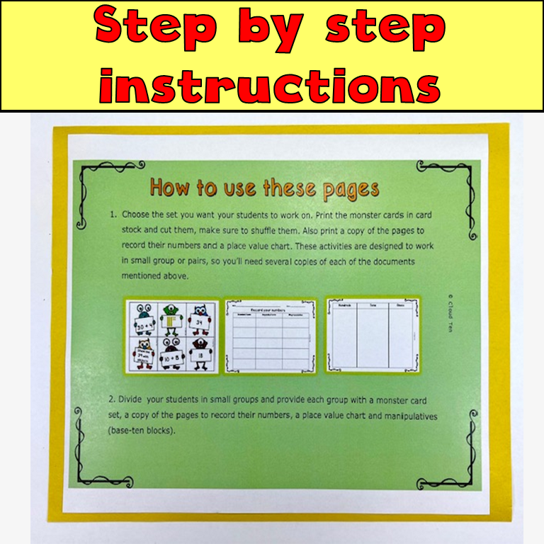 Representing numbers - Monster Matching Card Game | Made By Teachers