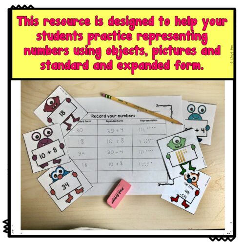 Representing numbers - Monster Matching Card Game | Made By Teachers