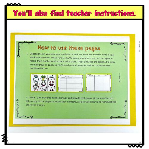 Representing numbers - Monster Matching Card Game | Made By Teachers