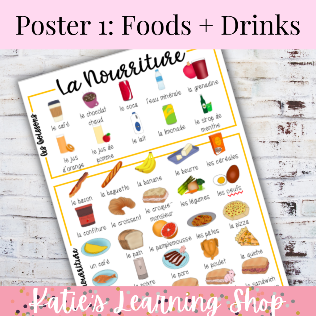 French Classroom Posters: La Nourriture | Food Vocabulary | Made By ...
