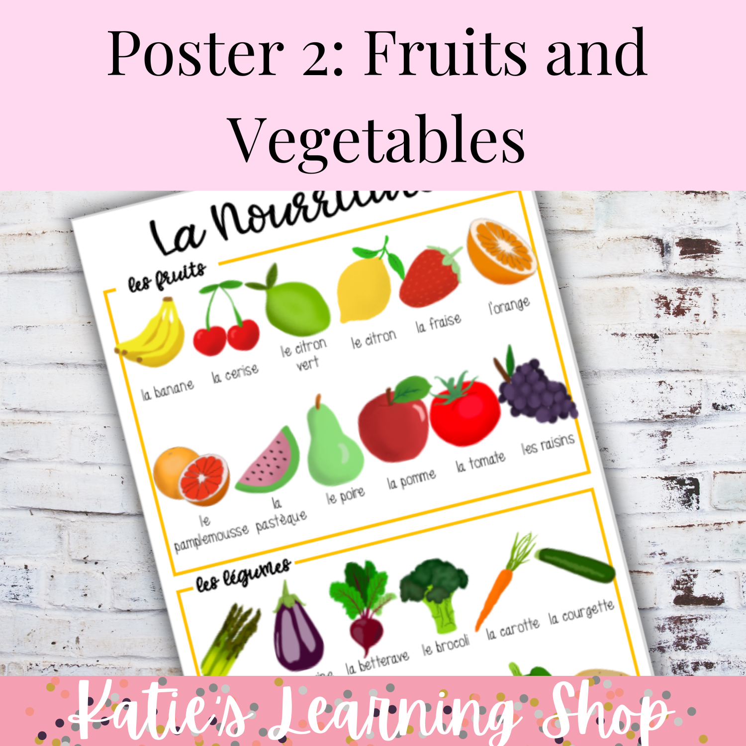 French Classroom Posters: La Nourriture | Food Vocabulary | Made By ...