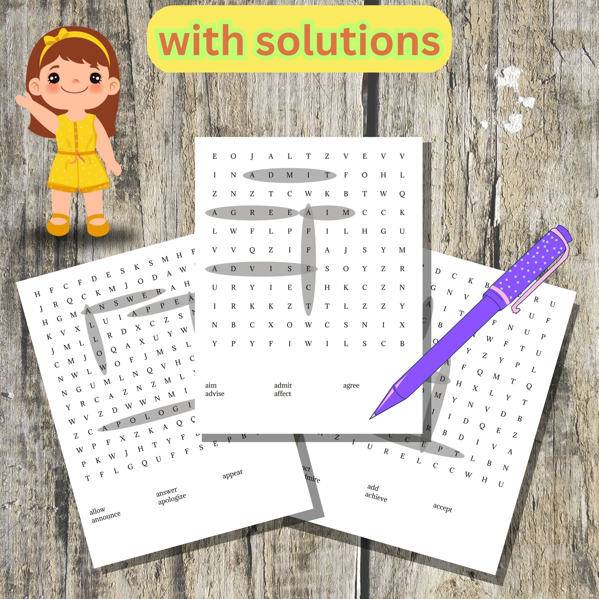 verbs wordsearch puzzle vol 1 | Made By Teachers