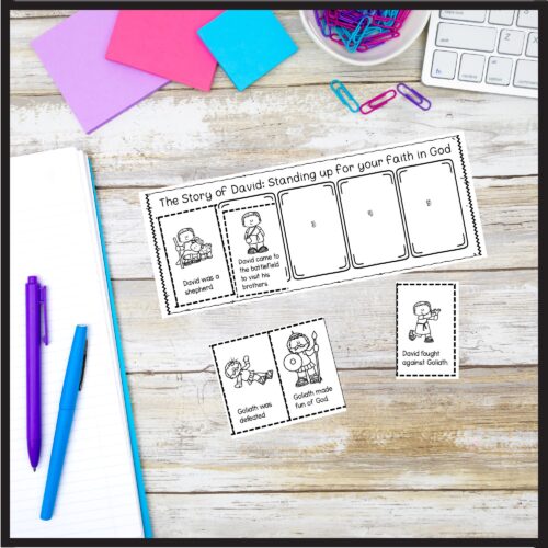 David and Goliath Bible Lesson and Activities Primary Grades | Made By ...