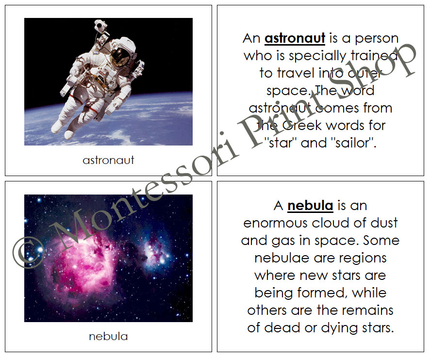 Astronomy Concepts Book - Montessori Nomenclature | Made By Teachers