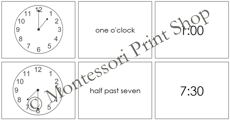 Time Cards Matching (Digital, Analog & Word Cards) - Telling Time ...