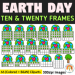 Earth Day Clip Art | Earth Day Ten Frames Clipart | Earth Day Twenty ...