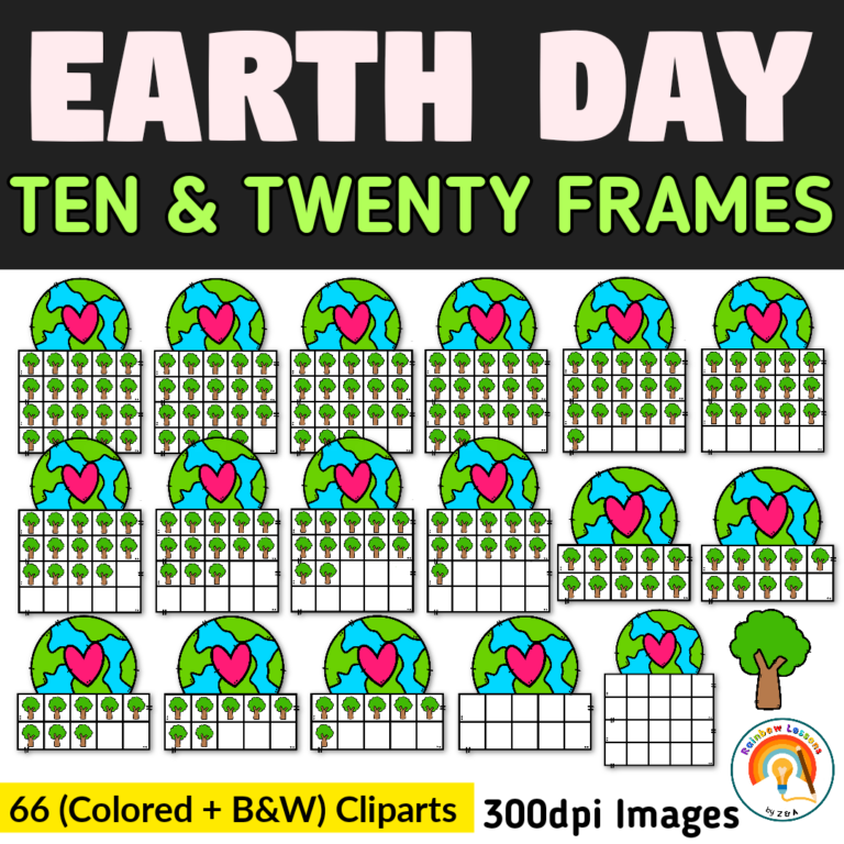Earth Day Clip Art | Earth Day Ten Frames Clipart | Earth Day Twenty ...