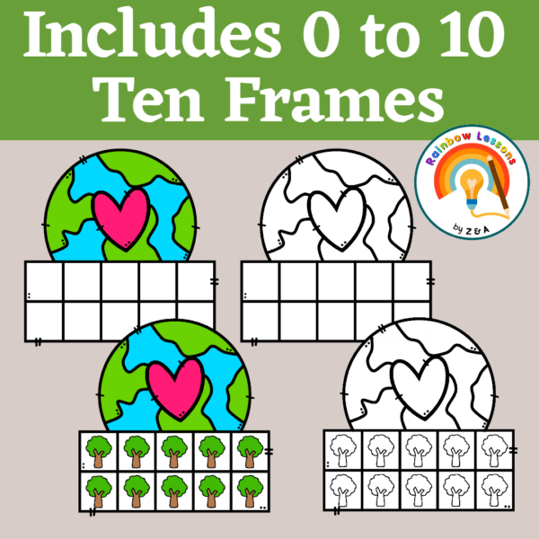 Earth Day Clip Art | Earth Day Ten Frames Clipart | Earth Day Twenty ...