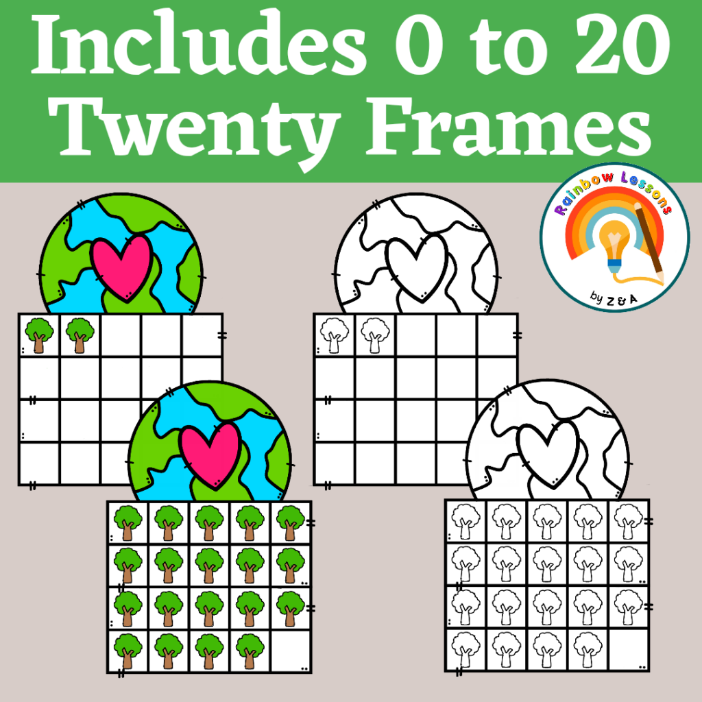 Earth Day Clip Art | Earth Day Ten Frames Clipart | Earth Day Twenty ...