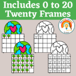 Earth Day Clip Art | Earth Day Ten Frames Clipart | Earth Day Twenty ...