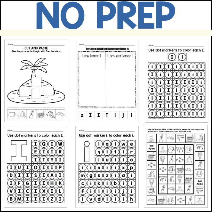 Letter I Worksheets for Letter Recognition and Beginning Sounds | Made ...