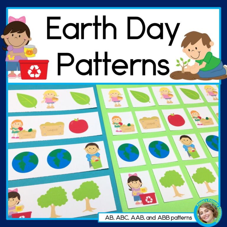 Earth Day | Conservation Math Center with AB, ABC, AAB & ABB patterns ...