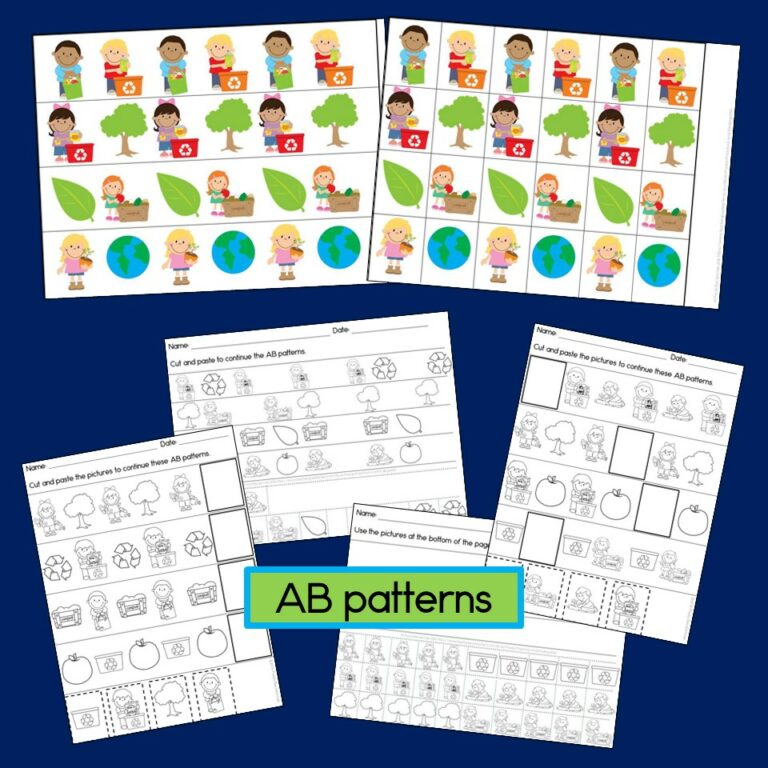 Earth Day | Conservation Math Center with AB, ABC, AAB & ABB patterns ...