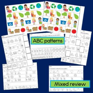Earth Day | Conservation Math Center with AB, ABC, AAB & ABB patterns ...