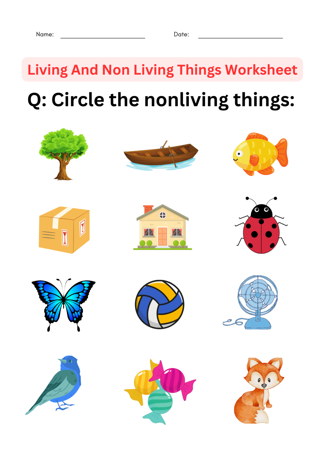 Science Living And Non Living Things Worksheet For Grade 1 2 3 4 Science Living And Non Living Things Worksheet For Grade 1 2 3 4