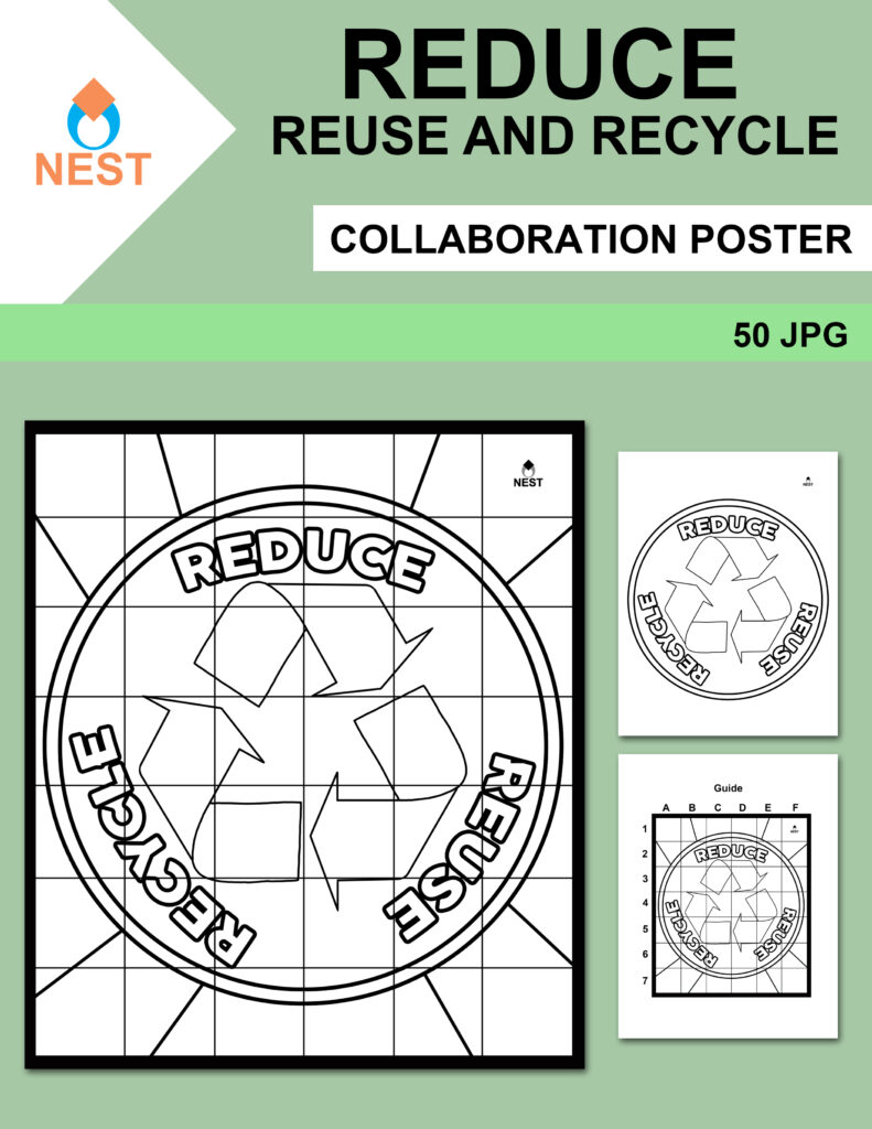 Reuse, Reduce and Recycle Collaboration Poster | Earth Day Activity ...