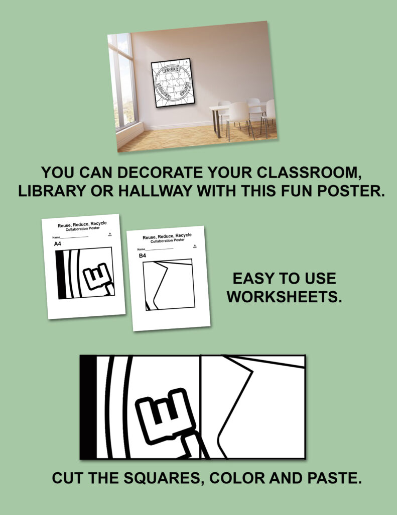 Reuse, Reduce and Recycle Collaboration Poster | Earth Day Activity ...