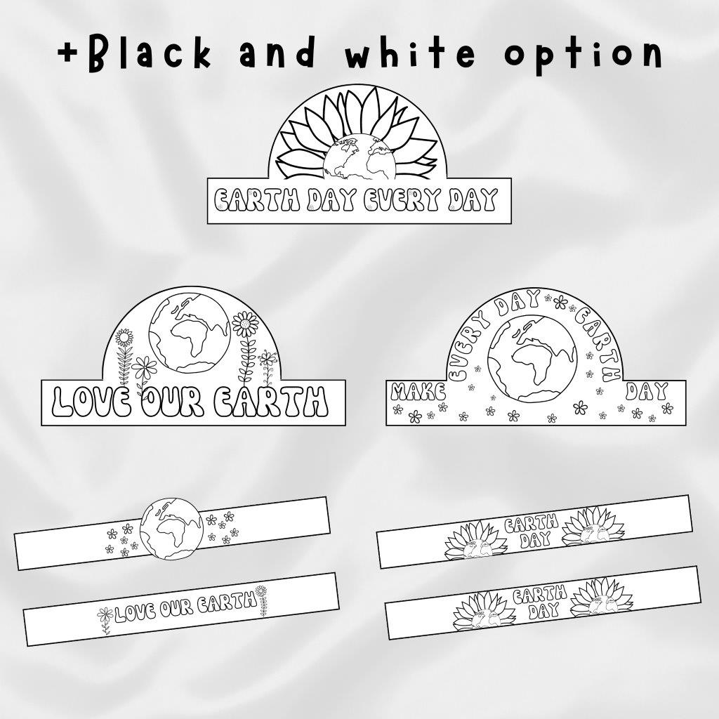 Earth day Headband/Bracelets/Hats/Crowns/ Earth day activities | Made ...