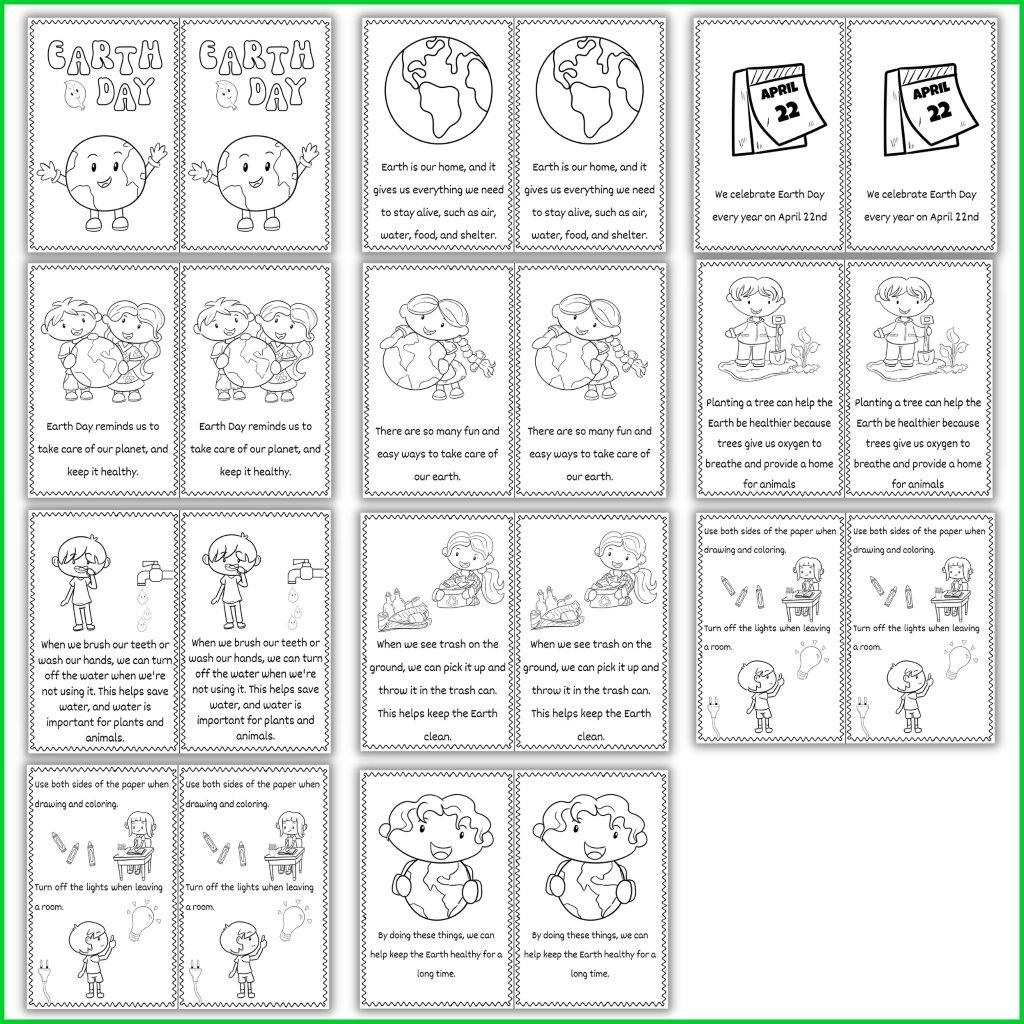 Earth Day Emergent Reader, Reading passages, Coloring passages | Made ...