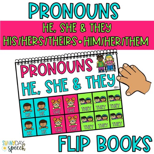Personal Pronouns Flip Books He She They His Hers Theirs Him Her Them ...
