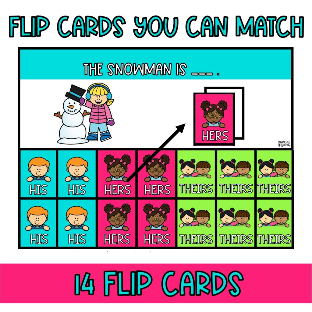 Personal Pronouns Flip Books He She They His Hers Theirs Him Her Them ...