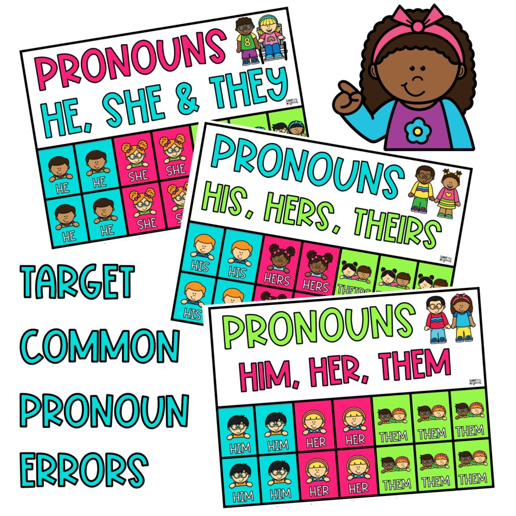 Personal Pronouns Flip Books He She They His Hers Theirs Him Her Them ...