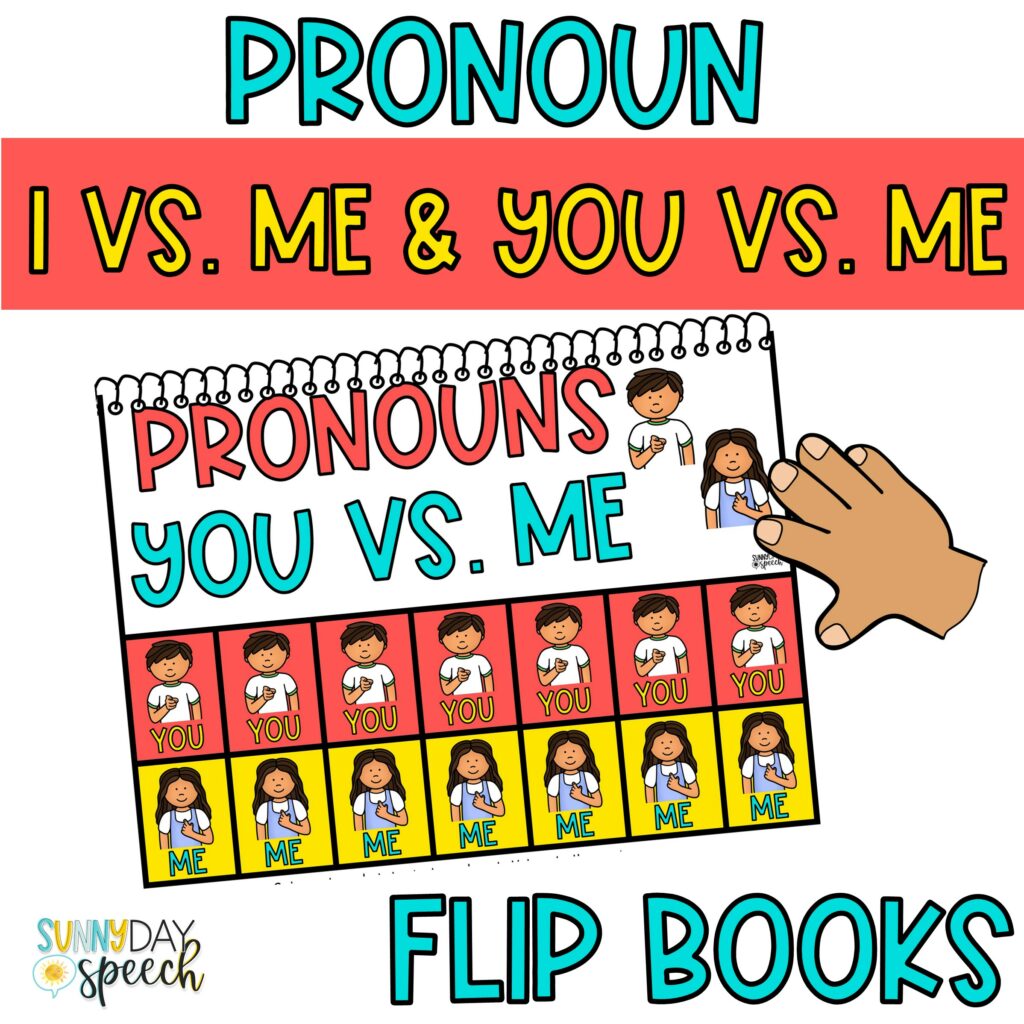 Pronouns I, Me, and You Flip Books Grammar Syntax SLP Therapy | Made By ...