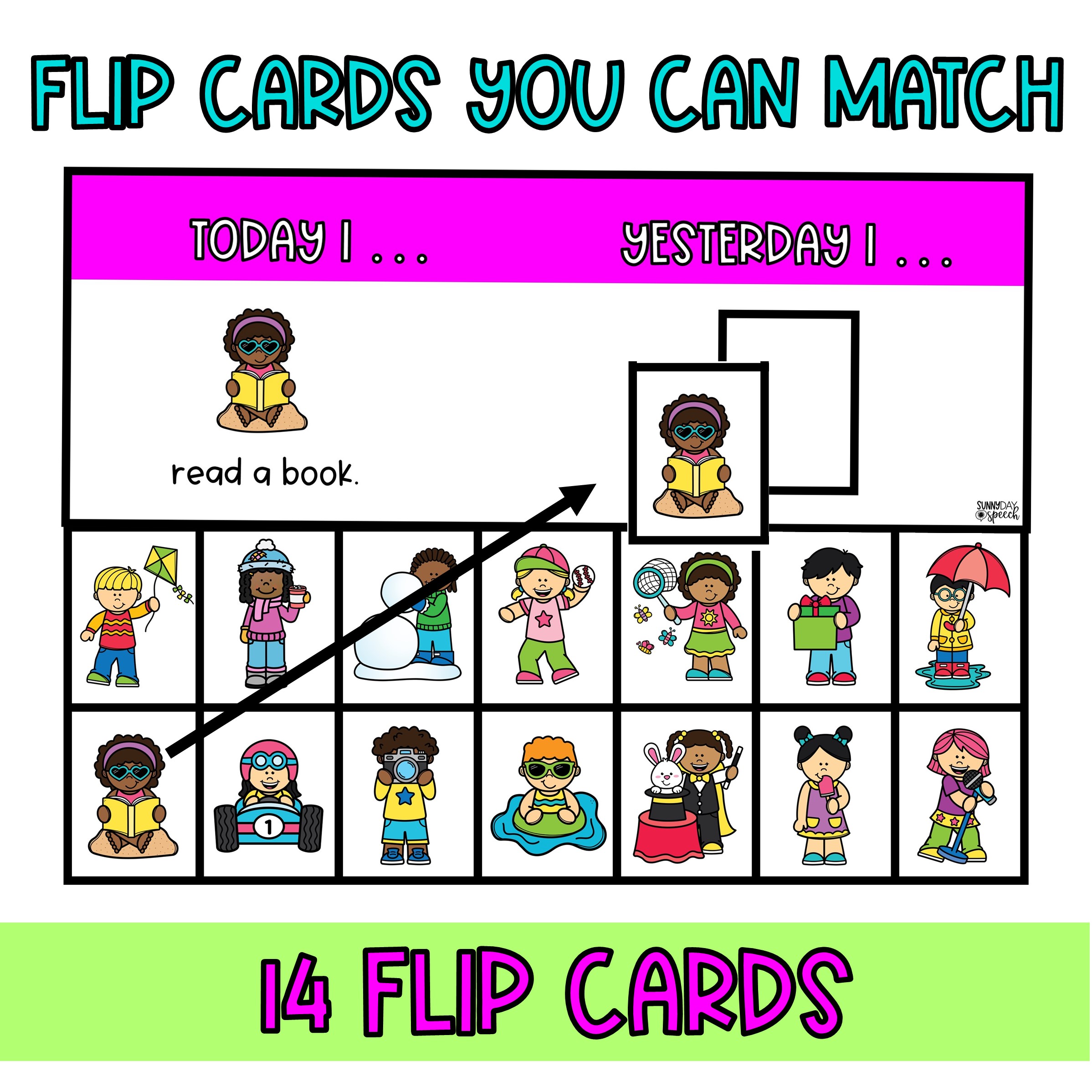 Regular and Irregular Past Tense Verb Flip Books Grammar Syntax SLP ...