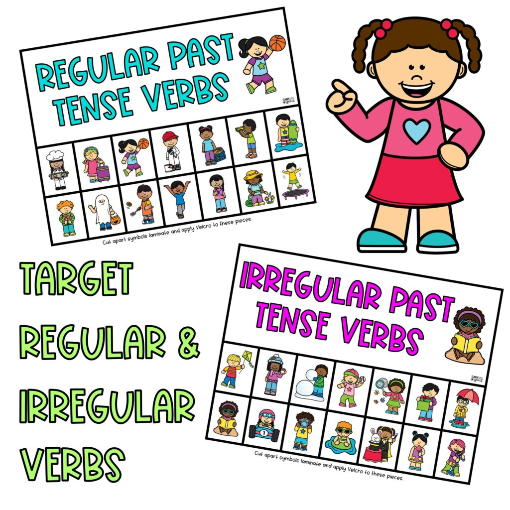 Regular and Irregular Past Tense Verb Flip Books Grammar Syntax SLP ...