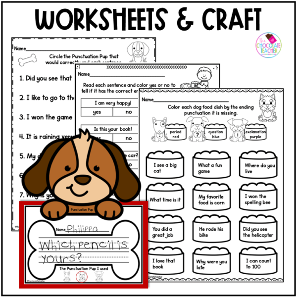 Punctuation Practice in Sentence Writing - Centers, Worksheets, Writing ...