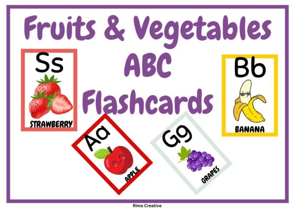 Alphabet Fruits and Vegetables. Printable letters for K & Prek to learn ...