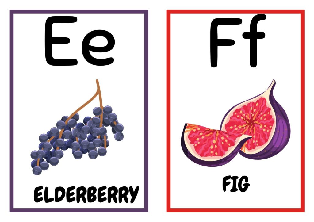 Alphabet Fruits and Vegetables. Printable letters for K & Prek to learn ...