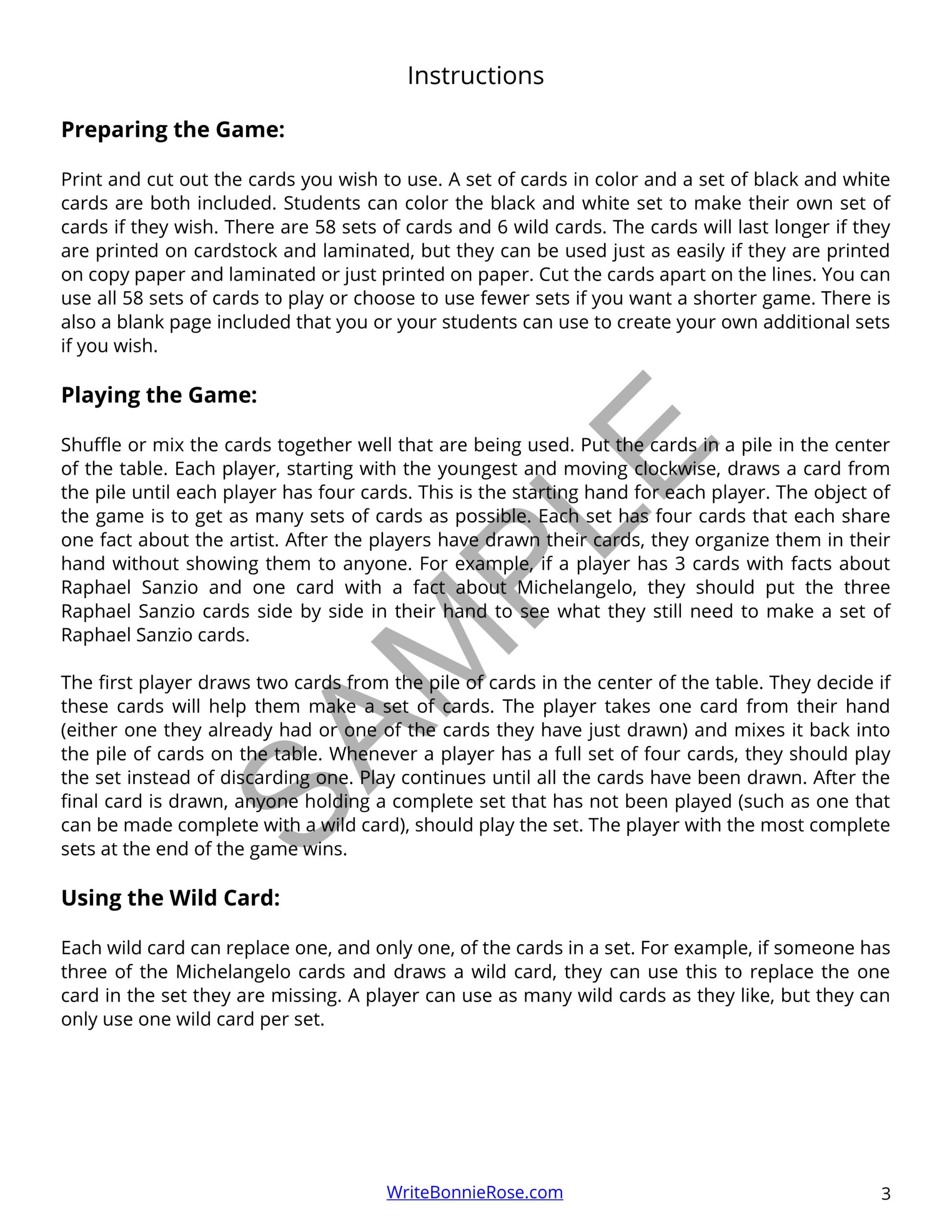 Famous Artists & Their Paintings Card Game | Made By Teachers