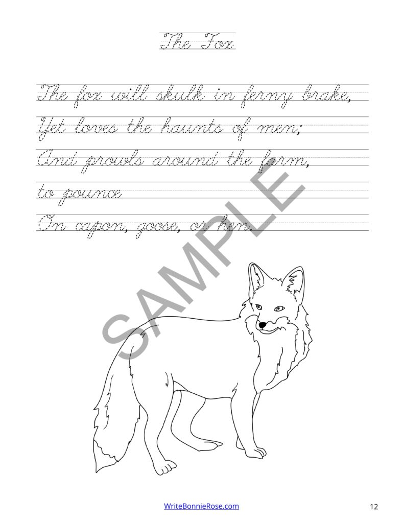 Animal Poetry Cursive Copywork, Vol. 1 | Made By Teachers