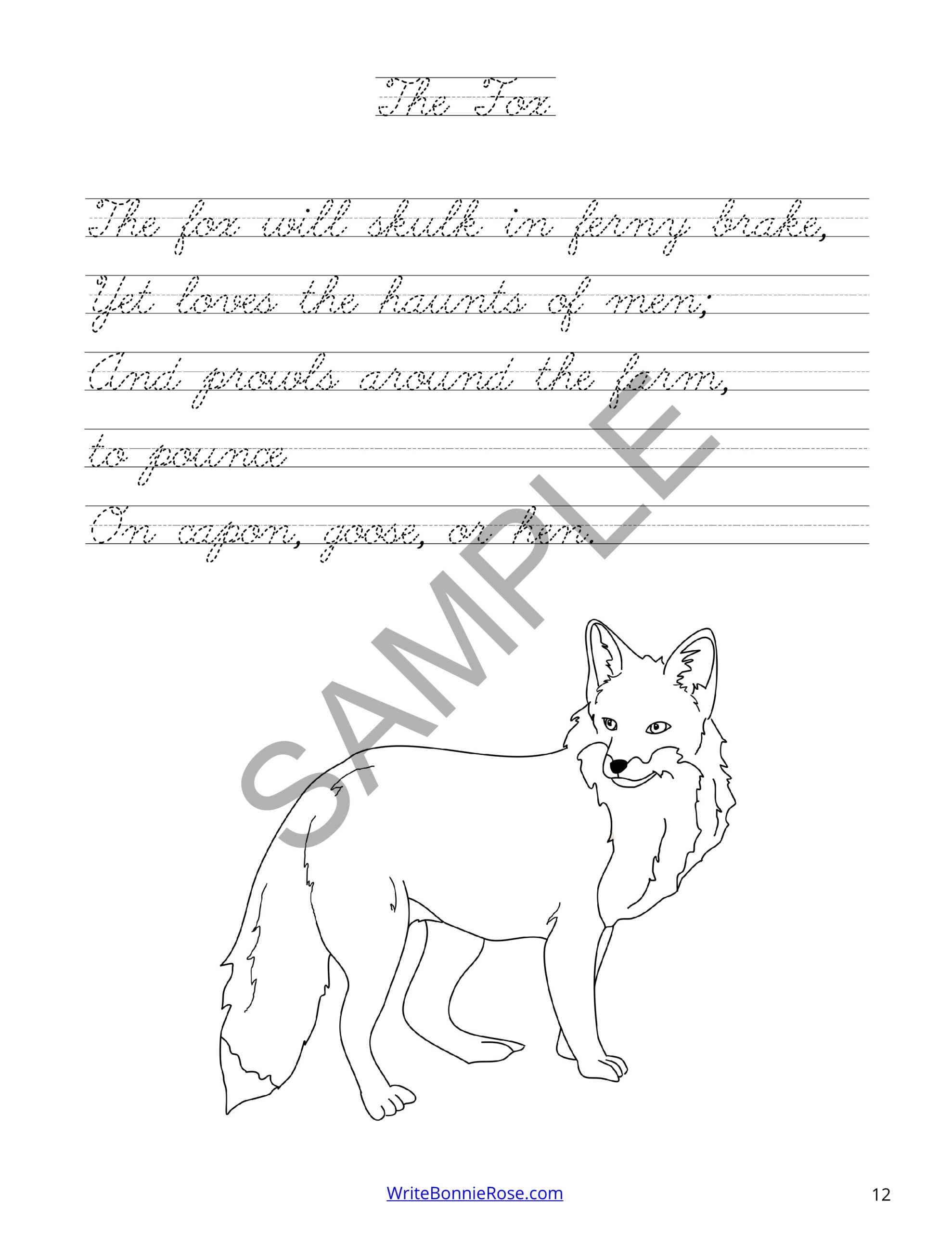 Animal Poetry Cursive Copywork, Vol. 1 | Made By Teachers