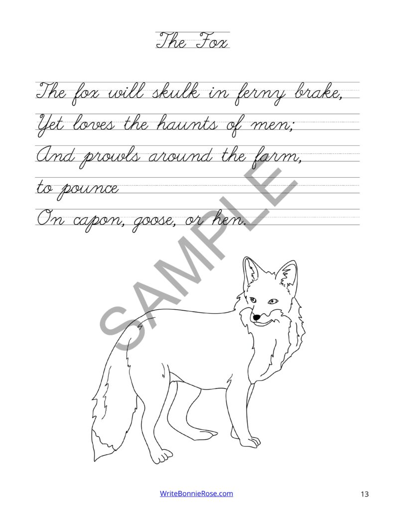 Animal Poetry Cursive Copywork, Vol. 1 | Made By Teachers