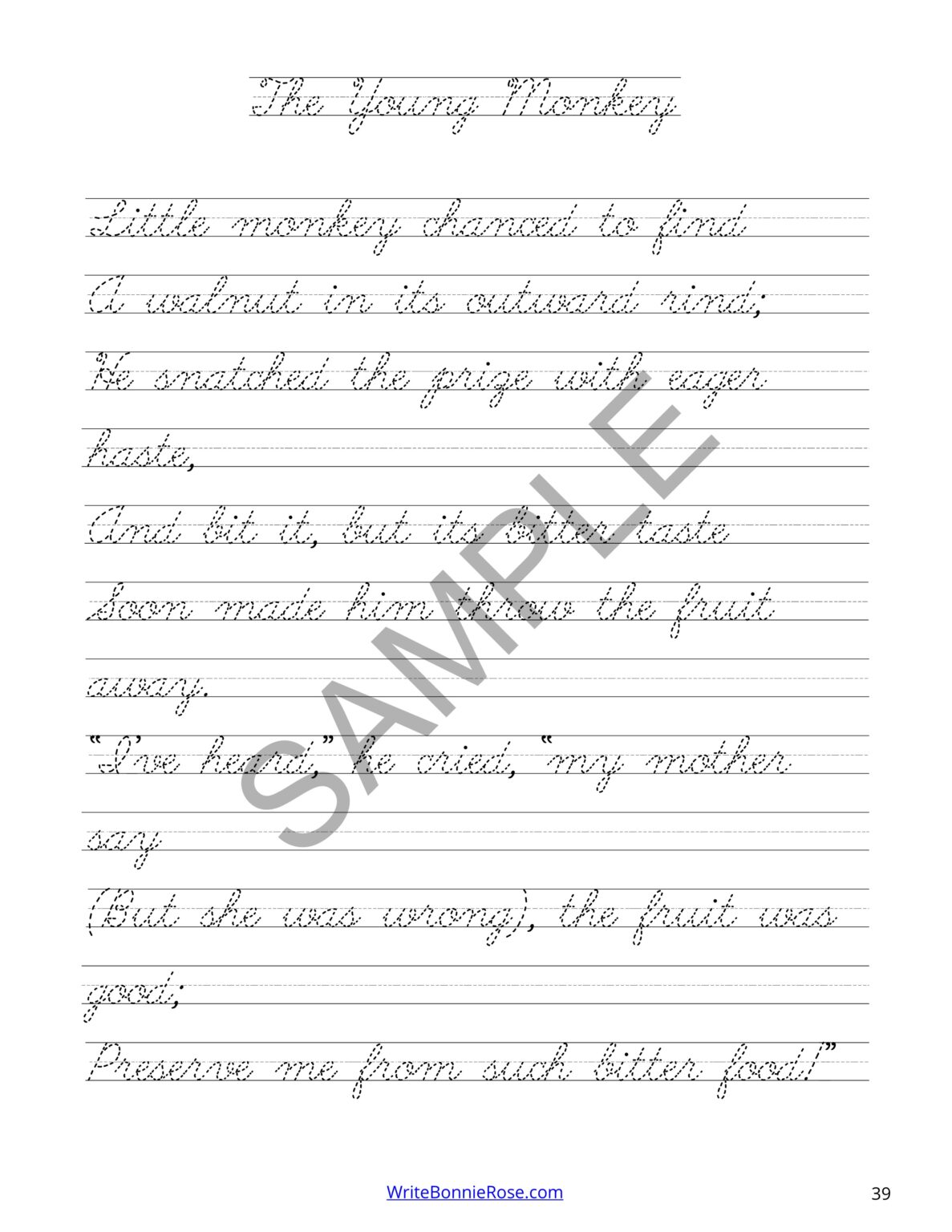 Animal Poetry Cursive Copywork, Vol. 1 | Made By Teachers