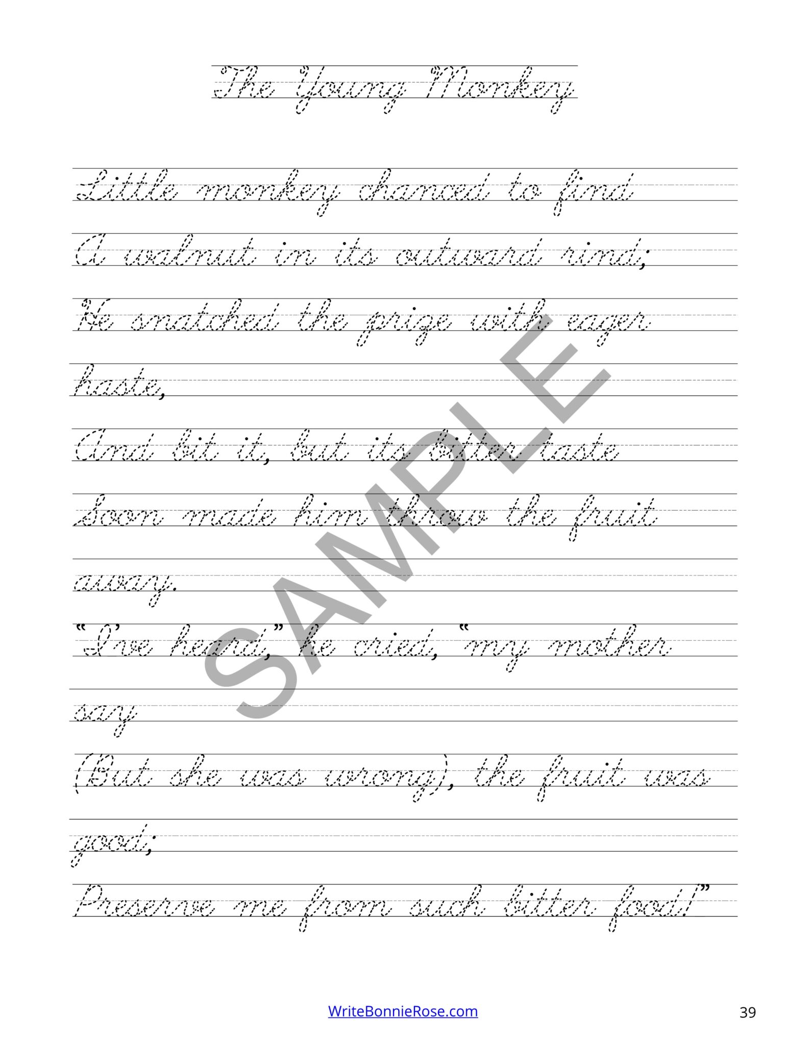 Animal Poetry Cursive Copywork, Vol. 1 | Made By Teachers