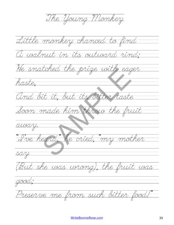 Animal Poetry Cursive Copywork, Vol. 1 | Made By Teachers
