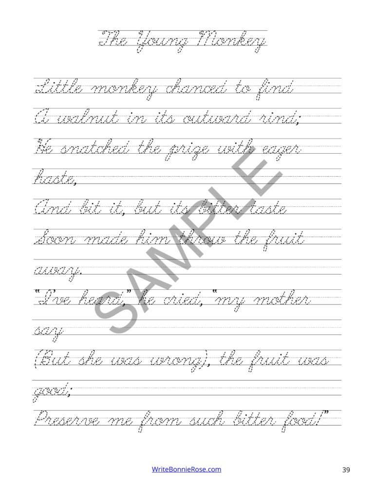 Animal Poetry Cursive Copywork, Vol. 1 | Made By Teachers