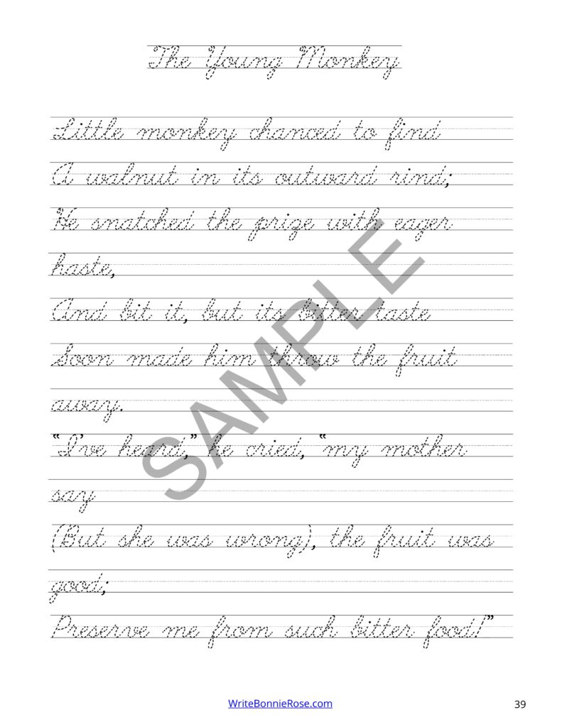Animal Poetry Cursive Copywork, Vol. 1 | Made By Teachers