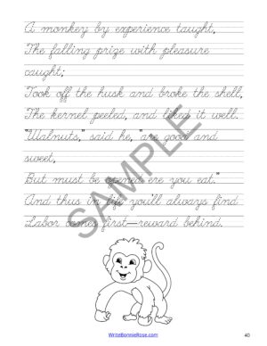Animal Poetry Cursive Copywork, Vol. 1 | Made By Teachers
