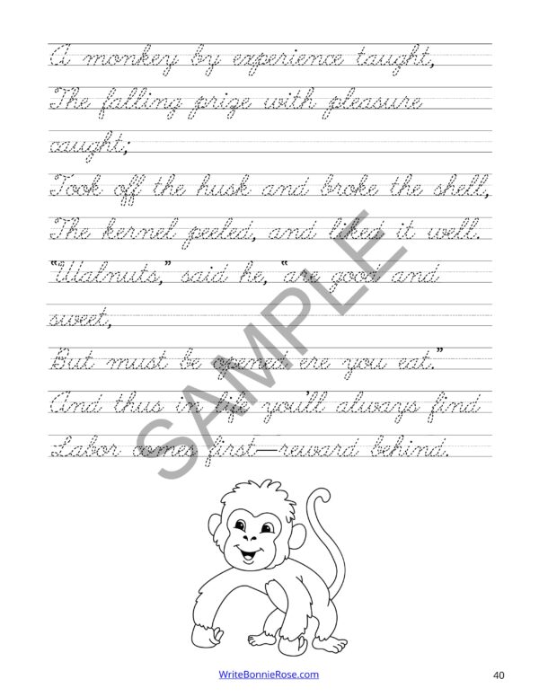 Animal Poetry Cursive Copywork, Vol. 1 | Made By Teachers