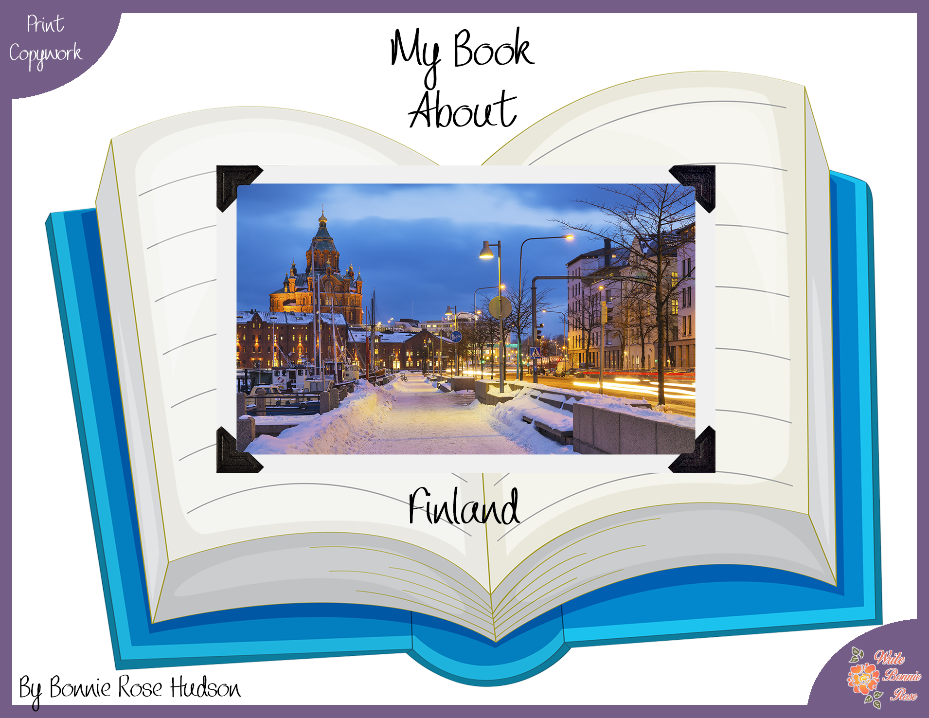 My Book About Finland with Print Copywork | Made By Teachers