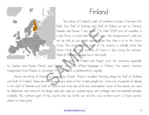 My Book About Finland with Print Copywork | Made By Teachers