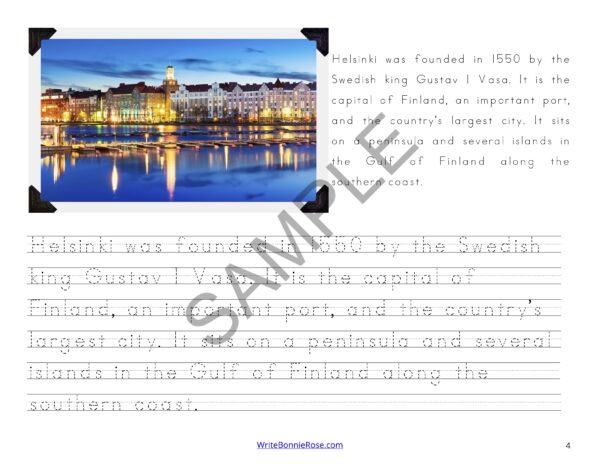 My Book About Finland with Print Copywork | Made By Teachers