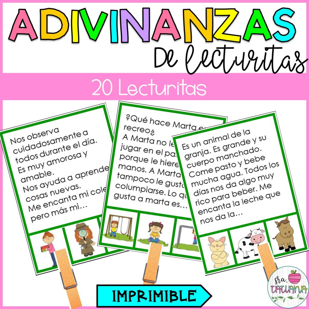 Spanish Reading Riddles | Adivinanzas de Lecturas | Comprensión de ...