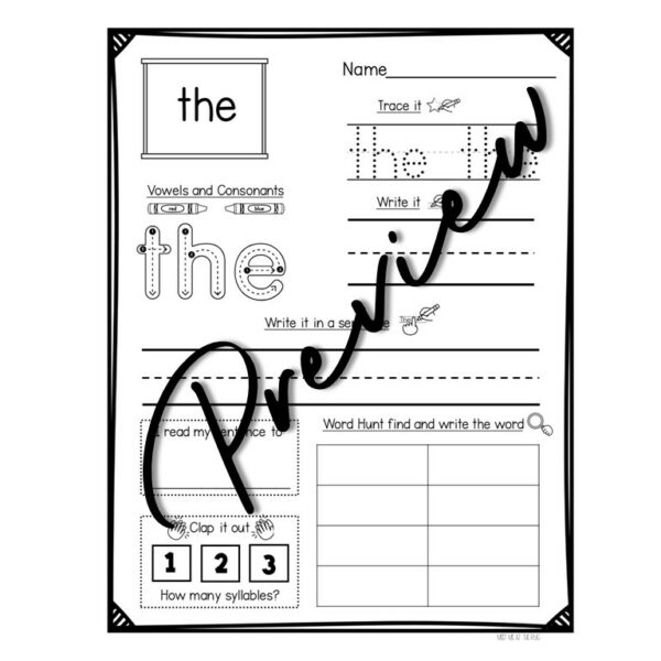 Heart Words ~ Sight Words Practice Pages - Made By Teachers