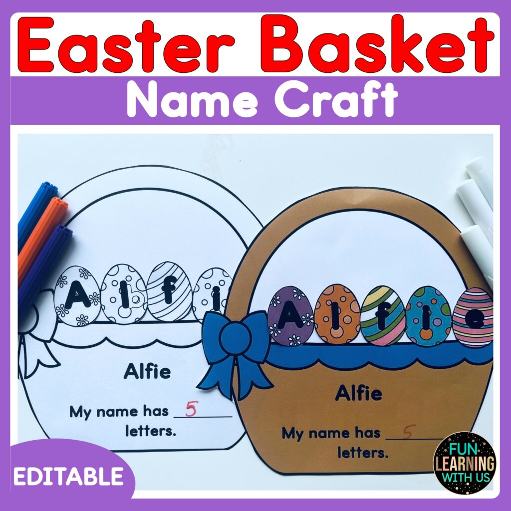 Easter Basket Name Crafts | Seasonal Editable Name Activity | Made By ...